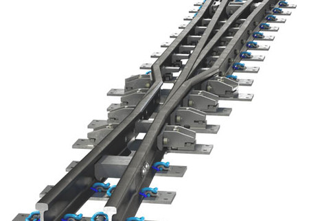 Crossing with movable point EHZ HBS-HB - voestalpine Railway Systems
